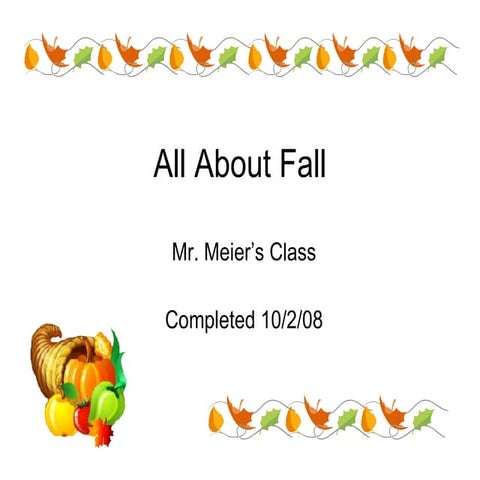 All About Fall 5 M | PPT