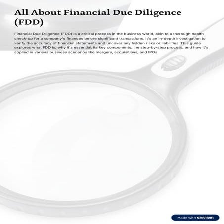 All-About-Financial-Due-Diligence-FDD.pdf/CA Tushar Makkar | PDF