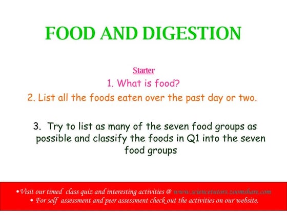Food and digestion - grade 4 | PPTX | Digestive Disorders | Diseases ...