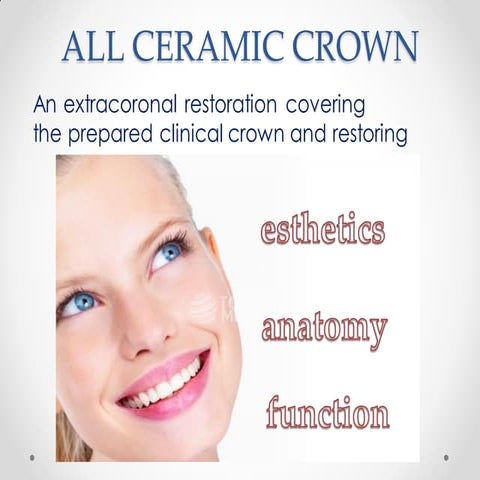 Porcelain jacket crown | PPTX
