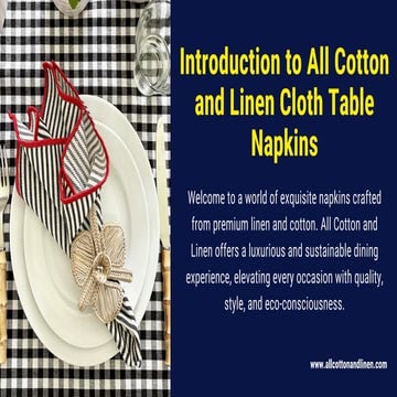 All Cotton and Linen: Cloth Table Napkins | PPT