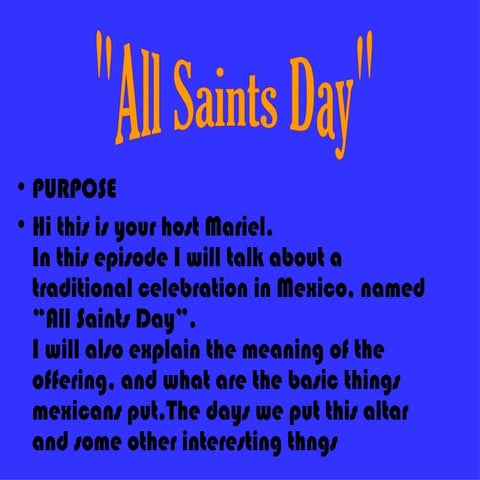 all Saints Day | PPT