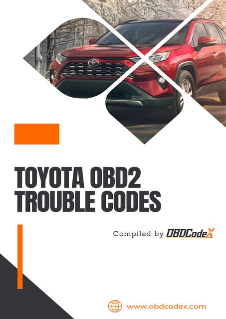 Toyota Manufacturer-specific OBD2 Trouble Codes List – OBDCodex | PDF