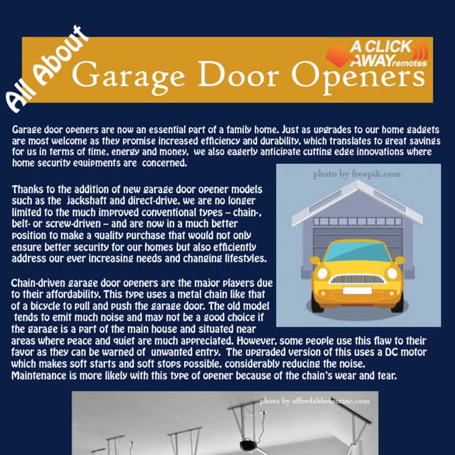 All About Garage Door Openers [Infographics] | PDF
