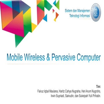 Mobile Wireless & Pervasive Computer | PPTX
