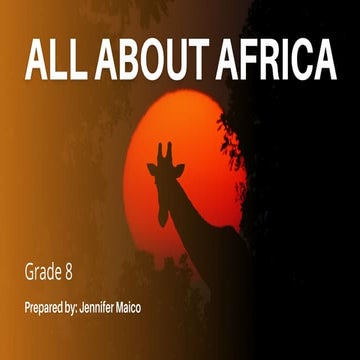 All about Africa grade 8 | PDF