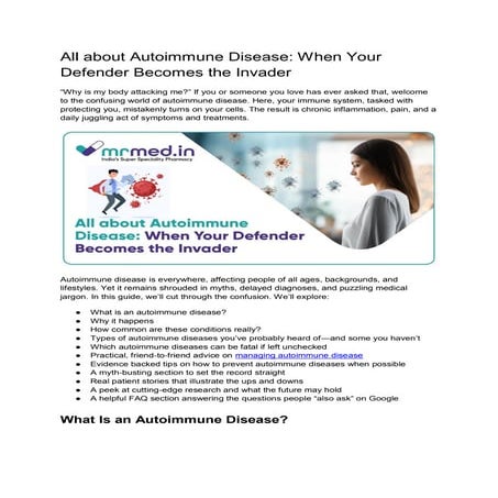 All about Autoimmune Disease: When Your Defender Becomes the Invader | PDF