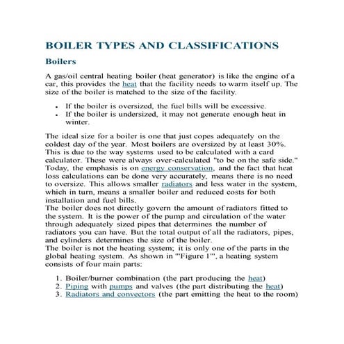 All about boilers: Complete Basics, Classification of boilers,types ...