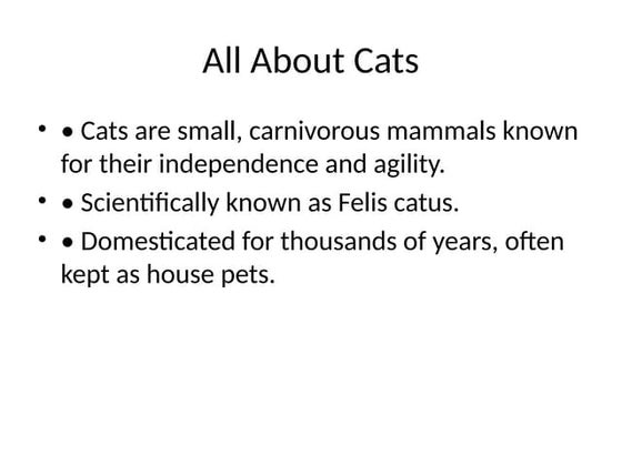 Cats Powerpoint | PPTX