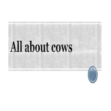 All about cows | PPTX