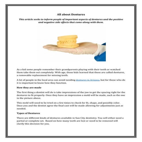 All About Dentures Pdf