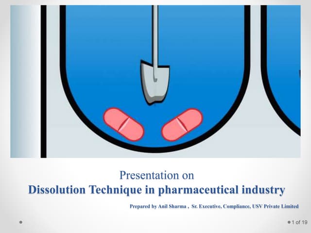 Disintegration and dissolution tests | PPTX