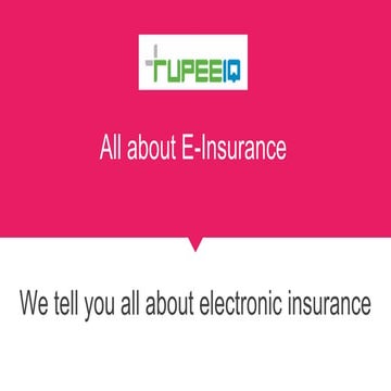 All about e insurance | PPTX