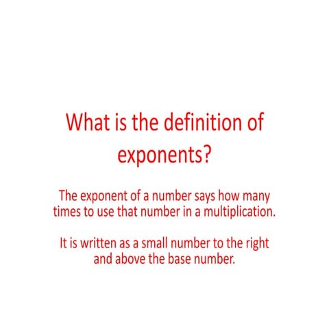 All about exponents! | PPT