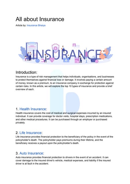 Non life insurance 1 | PPT