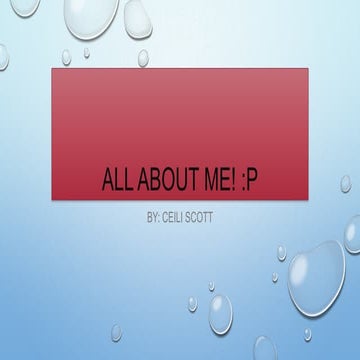 All about me project | PPTX