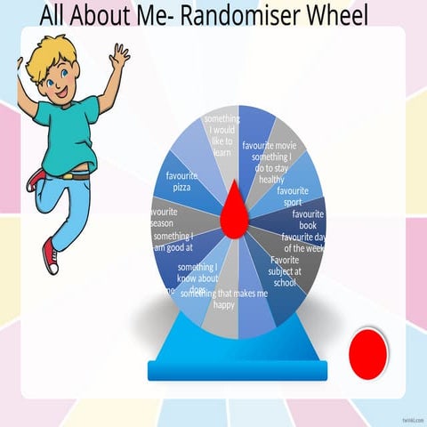 All About Me Wheel for KG-3 Can be used as an icebreaker | PPTX