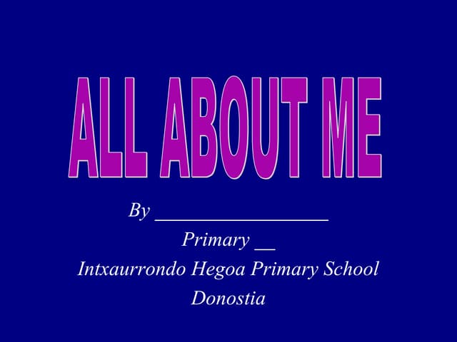 All about me worksheet | PDF