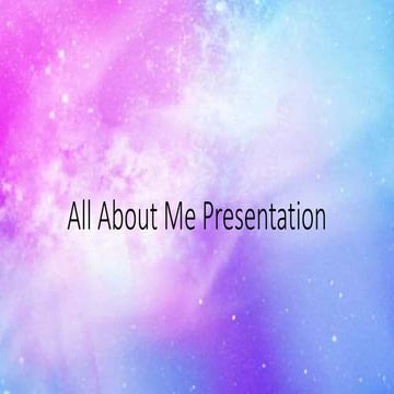 All about me presentation | PPTX