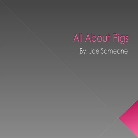 All About Pigs | PPT