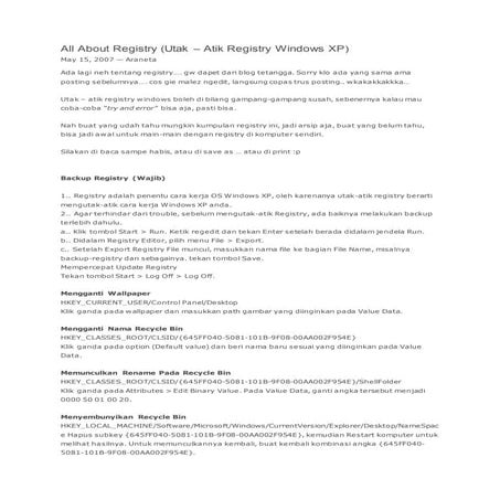 All about registry | PDF