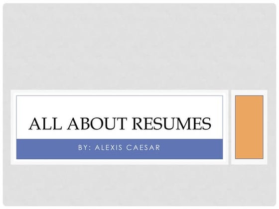 Resumes | PPTX
