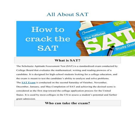 All about sat | PDF