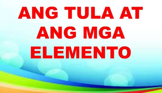 Elemento Ng Tula | PPT