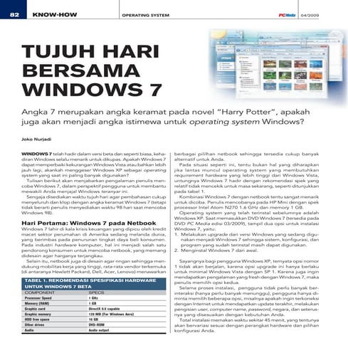 sejarah windows7 | PPTX