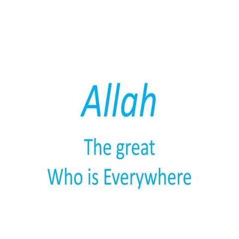Allah- One and Only | PPTX