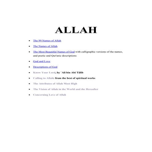 Allah (Who is Allah) This book will educate you | PDF