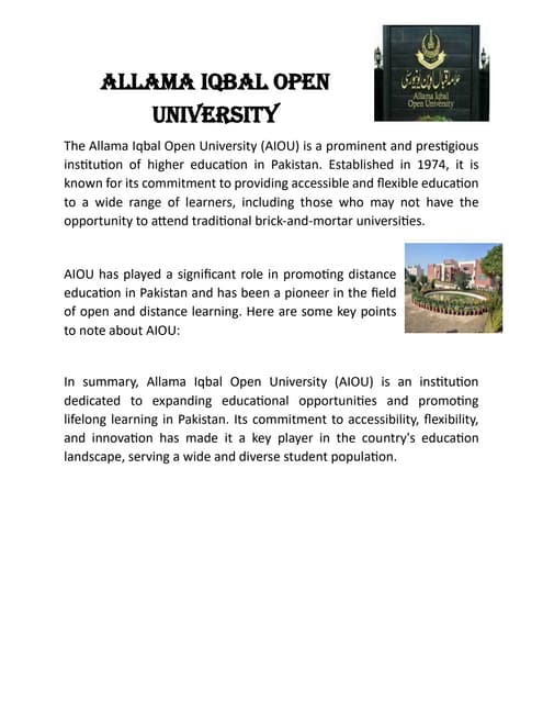 Allama Iqbal Open Universitypptx