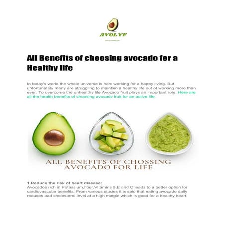All benefits of choosing avocado for a healthy life | PDF