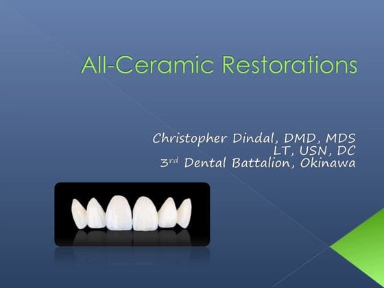 All ceramic crown preparation seminar | PPT