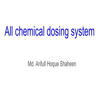 All chemical dosing system | PPTX