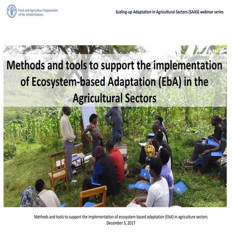 Methods and tools to support the implementation of ecosystem-based adaptation (EbA) in the ...