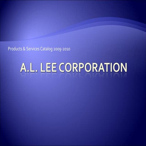 Al Lee Product Catalog 2009 2010 Rev A | PPT