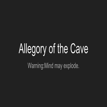 Allegory of the cave | PPTX