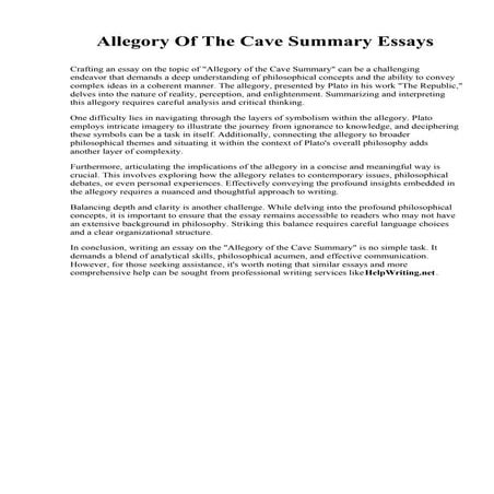 Allegory Of The Cave Summary Essays.pdf
