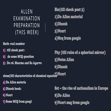 allen ppt examination preperationn maths | PPT