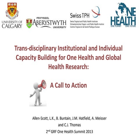 Trans-disciplinary Institutional and Individual Capacity Building for ...
