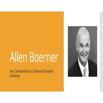 Key Considerations in Distressed Property Investing | PPTX