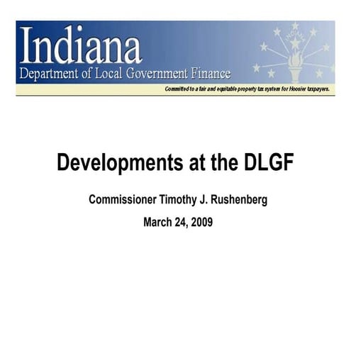Allen County Day At The Statehouse - Rushenberg DLGF Presentation | PPT