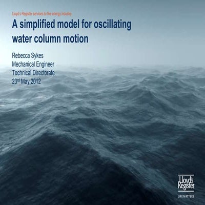 A simplified model for oscillating water column motion | PPT