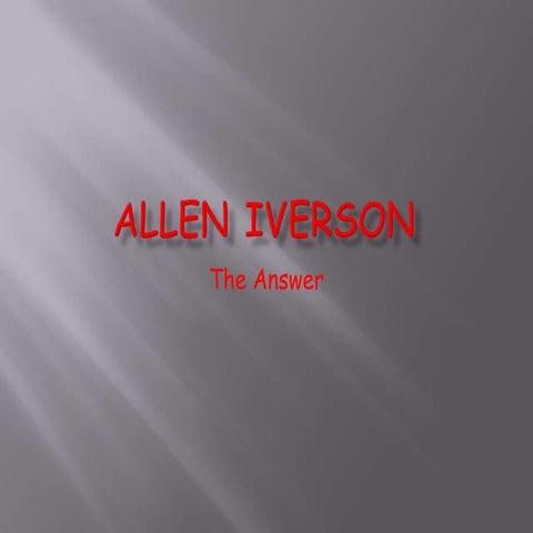 Allen Iverson | PPTX