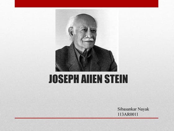 Works of Joseph Allen Stein | PPTX