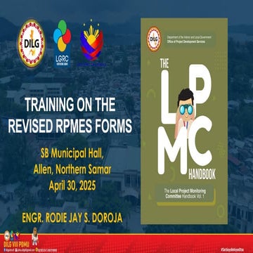 Allen Topic 6_Preparation of M&E Planning Forms and RPMES Output Forms ...