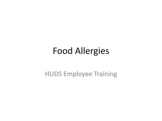 Food Allergen Management | PPT