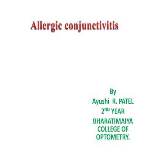 Allergic conjunctivitis | PPT