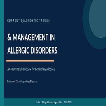 Current Diagnostic Trends and Management in Allergic Disorders: A ...